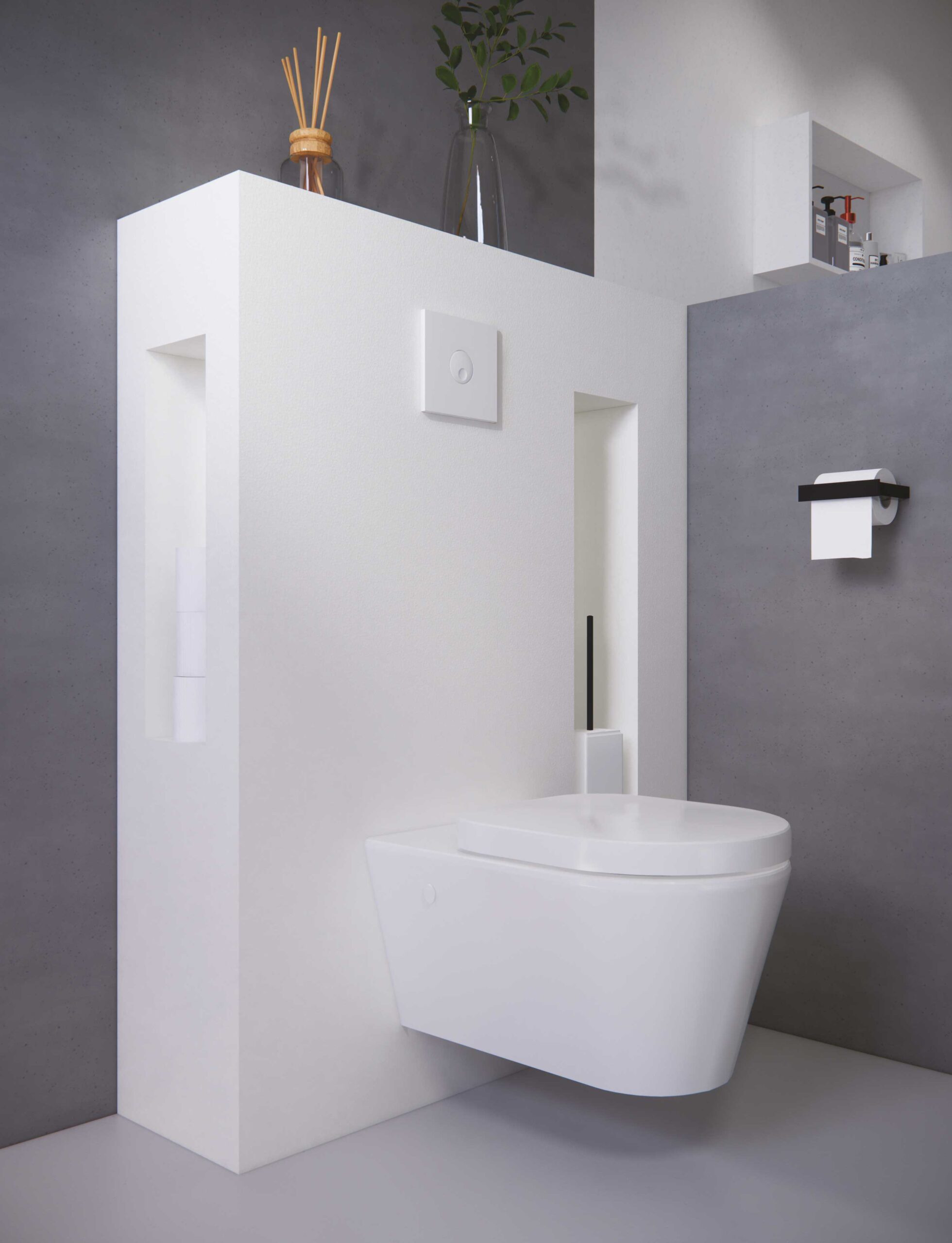 Meuble habillage bati-support pour wc suspendus sur-mesure - Profil Concept